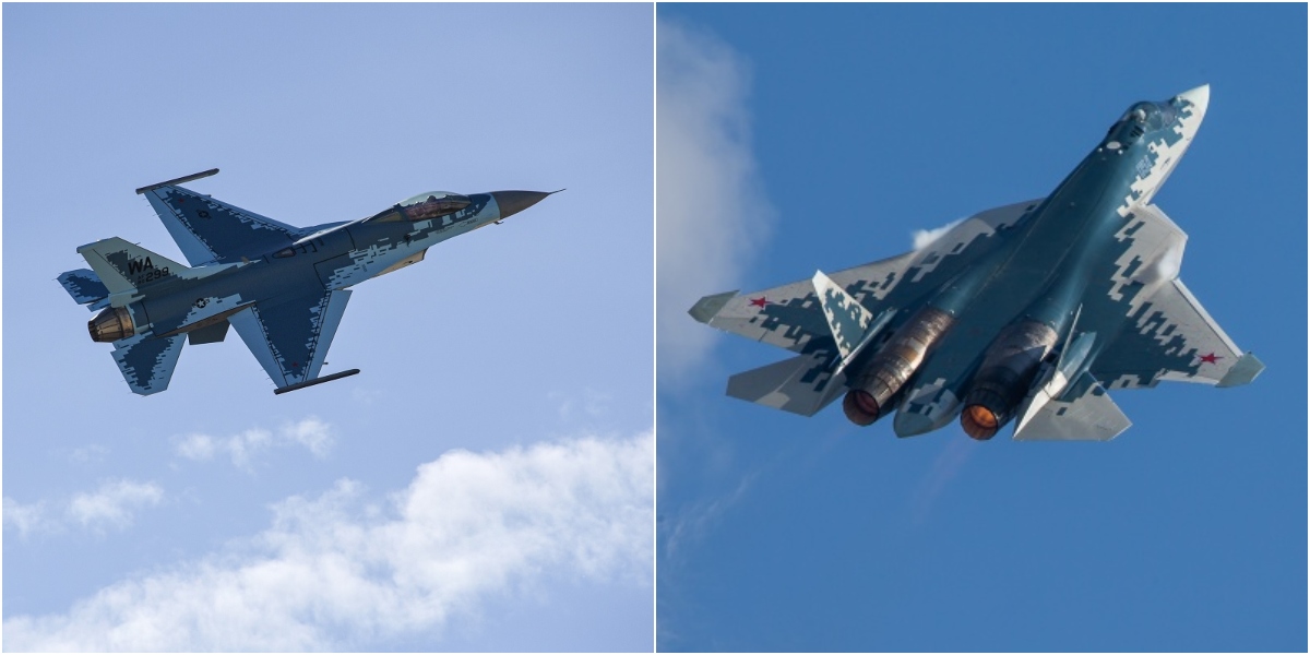 F-16 kedua “Skema Hantu” milik USAF perankan diri sebagai Su-57