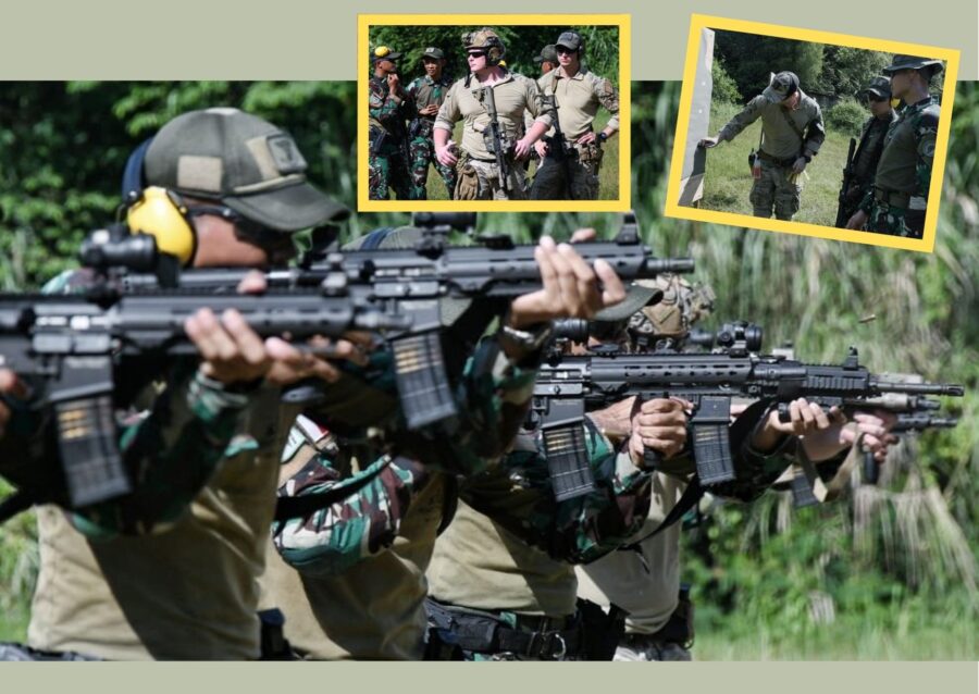 Latihan bersama menembak Yontaifib 1 Marinir dengan US SOCPAC