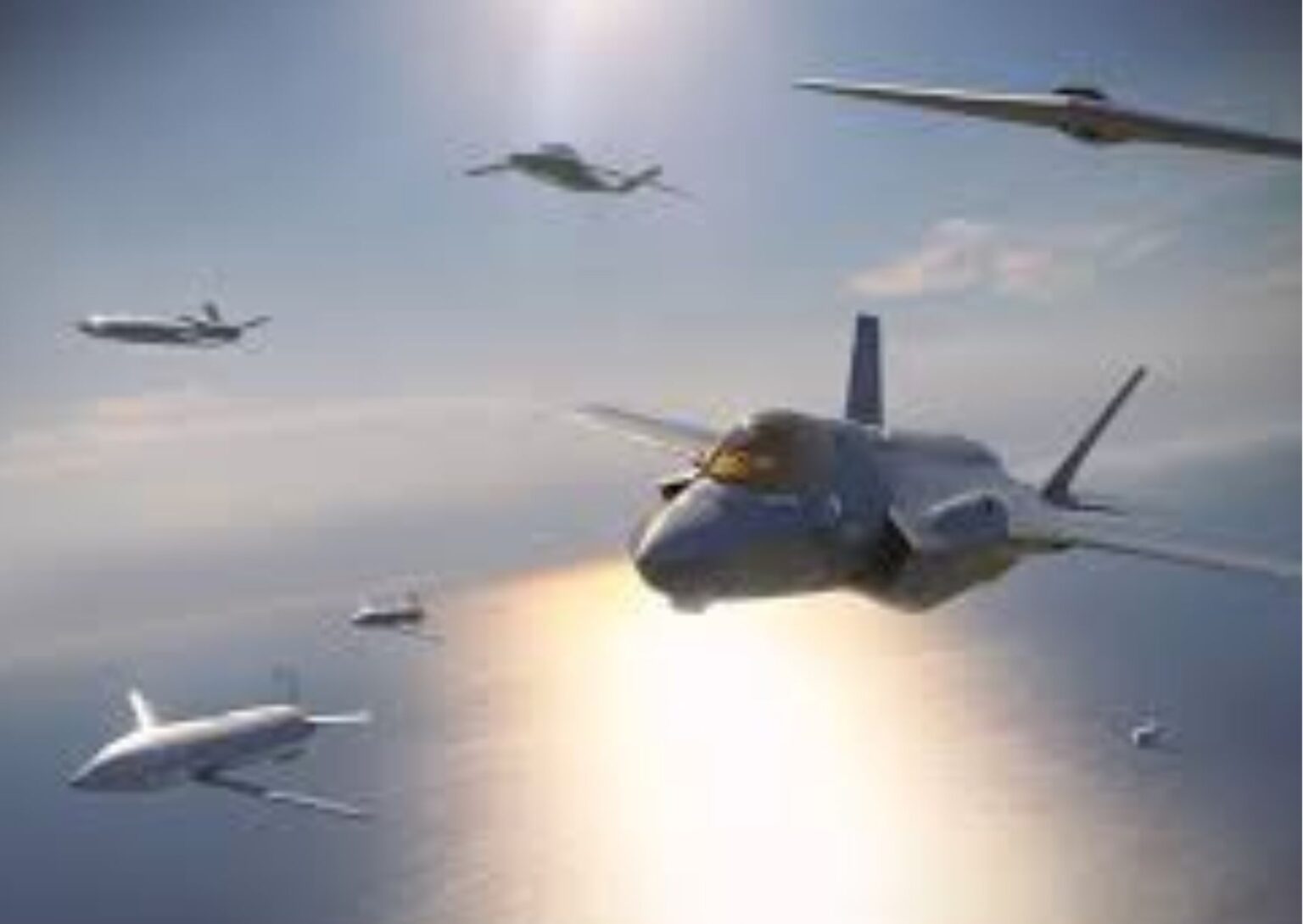 Konsep USAF, satu jet tempur dikawal lima loyal wingman