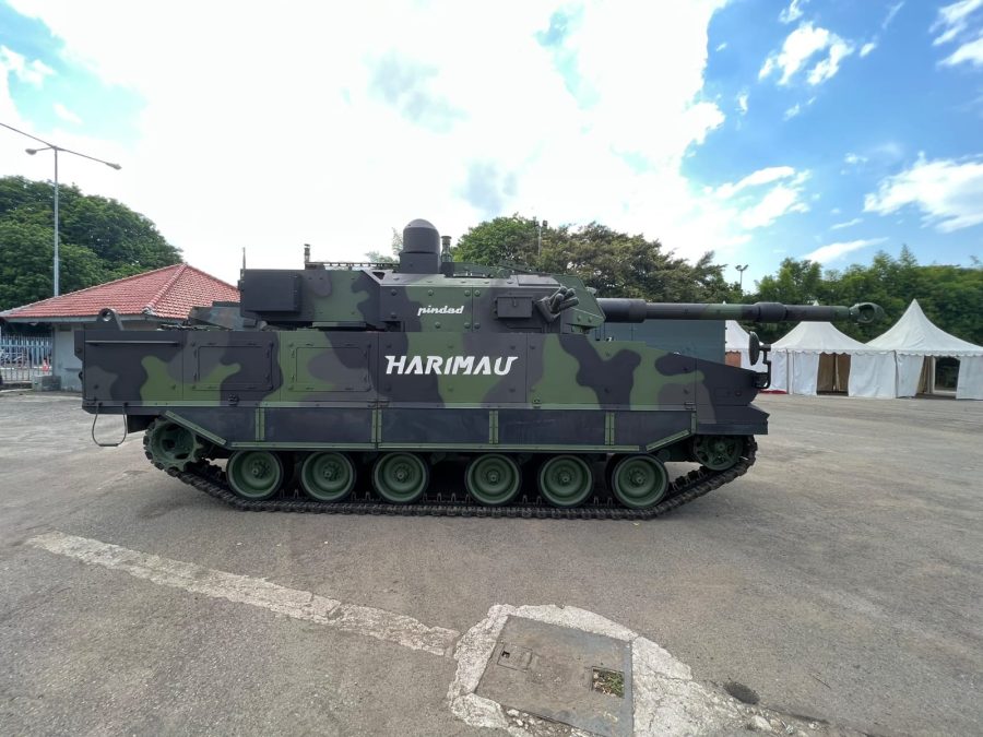 Penampakan perdana tank Harimau versi produksi di Indo Defence 2022