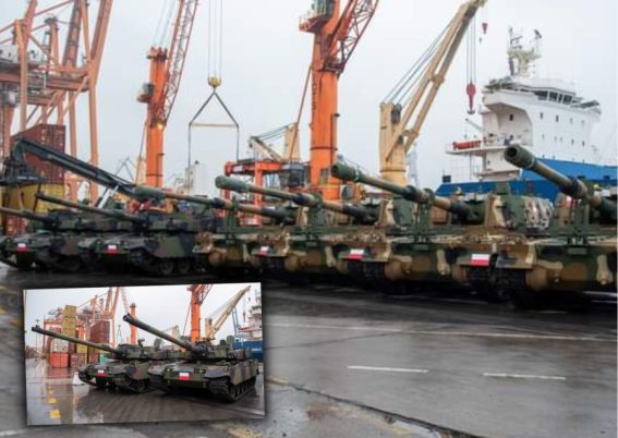 Polandia terima pengiriman batch pertama K2 MBT dan K9A1 155 SPH