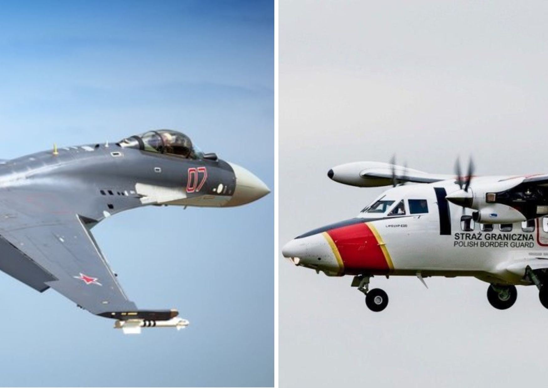 Su-35 Rusia dengan tidak aman mencegat pesawat L410 Polandia di atas Laut Hitam