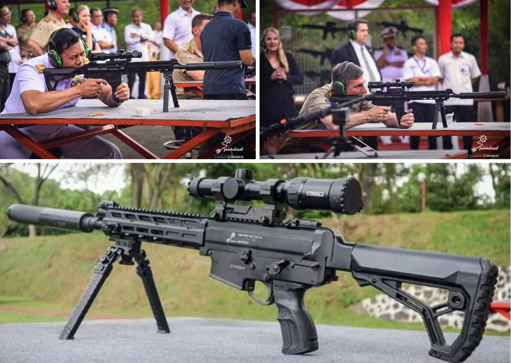 Panglima TNI dan Panglima Angkatan Bersenjata Australia jajal senapan Pindad DMR SPM-1