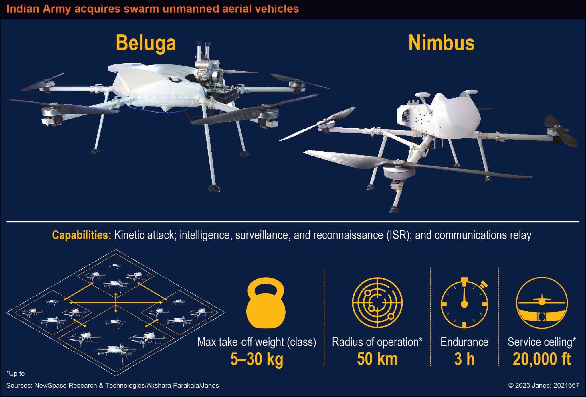 Sekilas drone Nimbus dan Beluga Angkatan Darat India