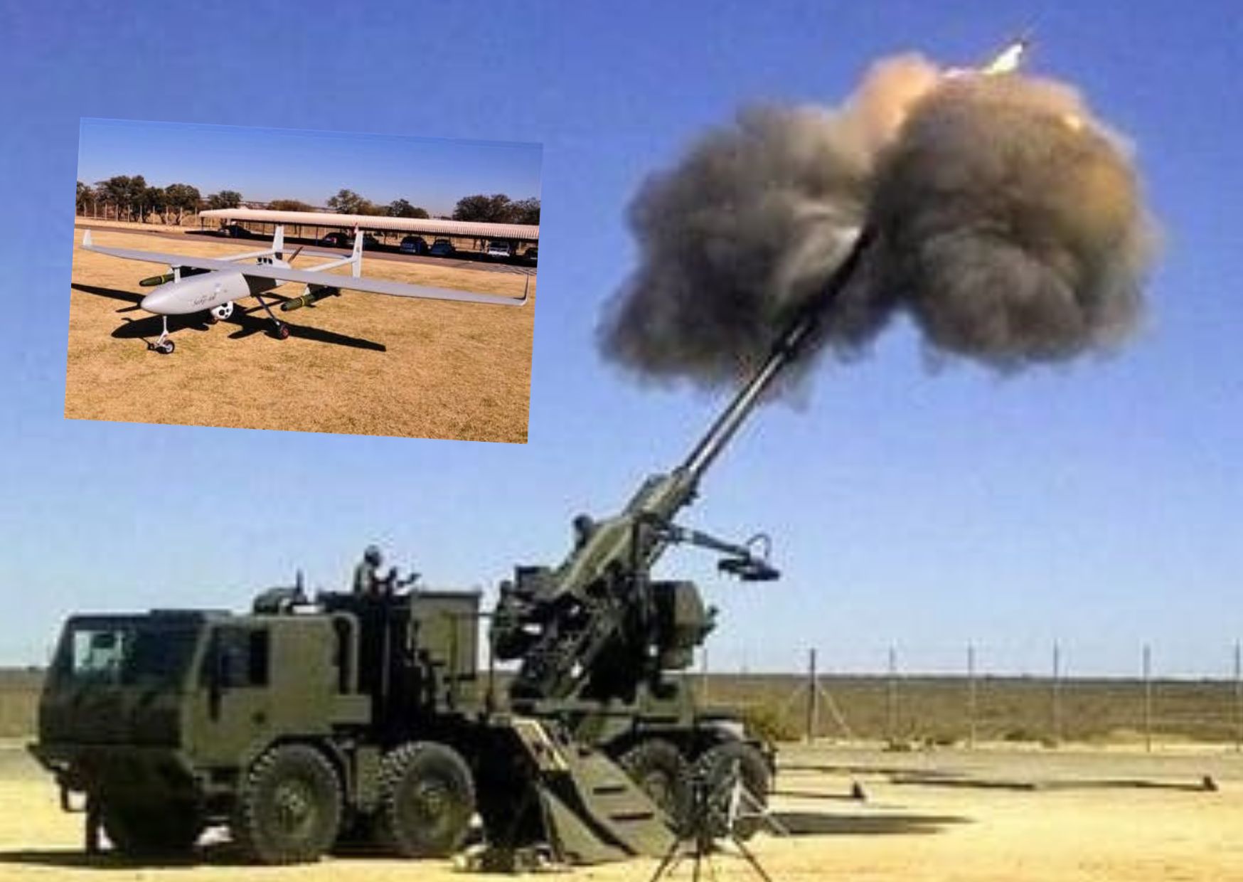 Denel demonstrasikan kemampuan T5-52 155 mm SPH dengan sistem ...