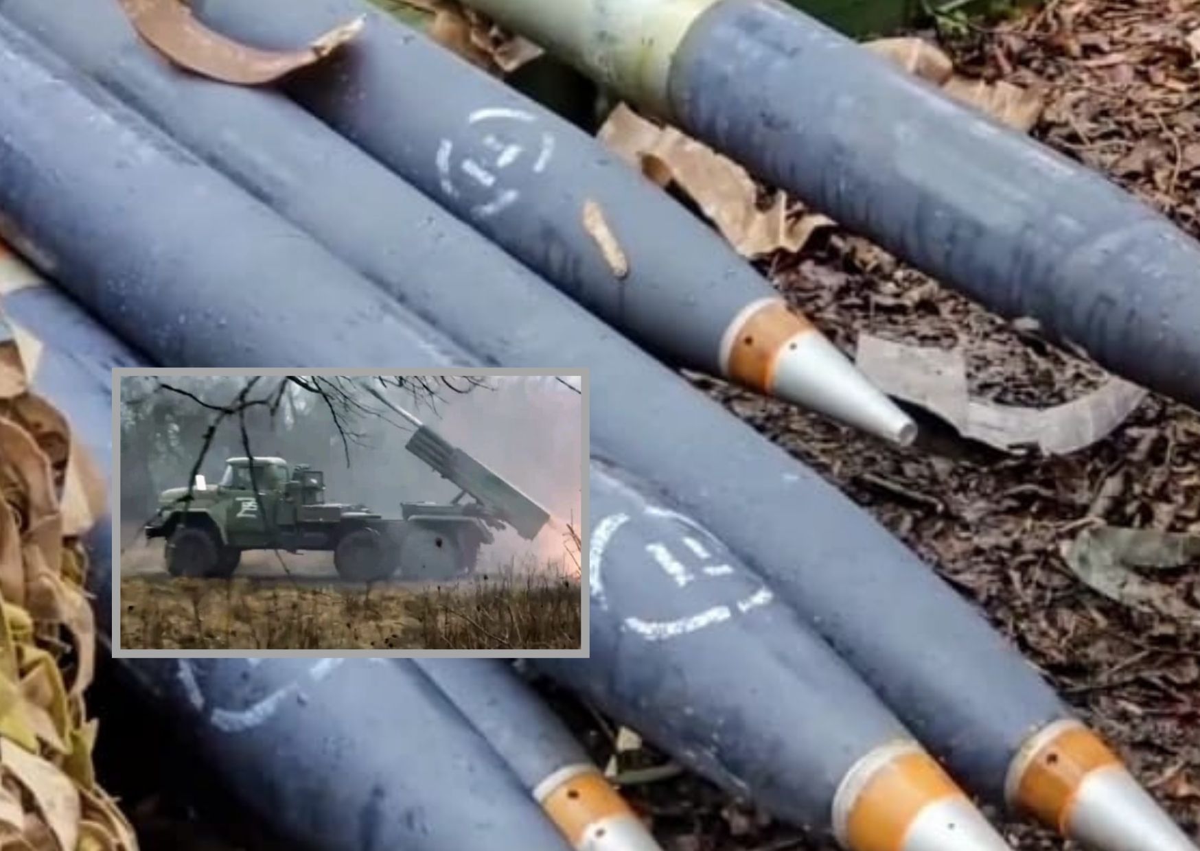 Kementerian Pertahanan Rusia pamer munisi roket 122 mm pasokan Korea Utara