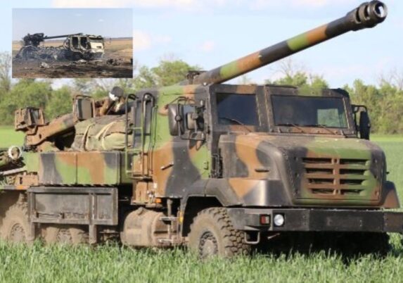 Rusia berhasil melumpuhkan tujuh dari 67 howitzer swagerak CAESAR 155 milik Ukraina